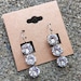 DIVA DANGLE Swarovski 8mm Three-stone Dangle/drop Earrings in Antique ...