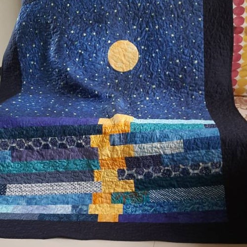 Stary Night Quilt Van Gogh Inspired Art Star Quilt Quilted | Etsy