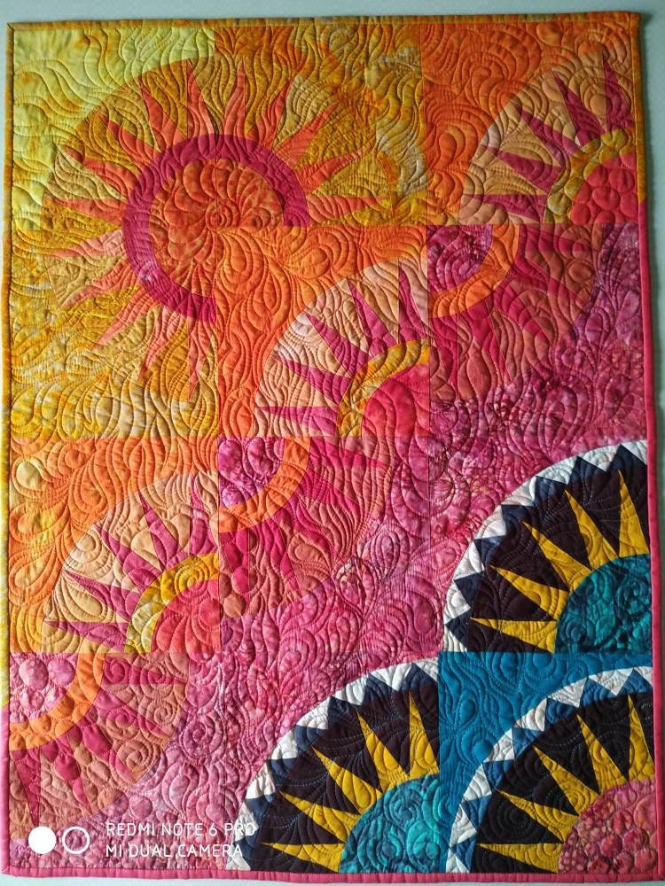 Sunrise Wall Art Textile Art Wall Art Quilt Fiber Art - Etsy