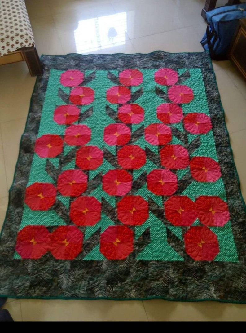 Poppies Quilt Pattern - Etsy