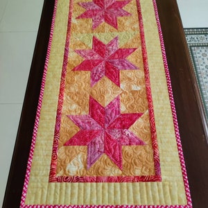 Quilted Table Runner, Star Quilt, Handmade Quilt, Patchwork Quilt Sale ...