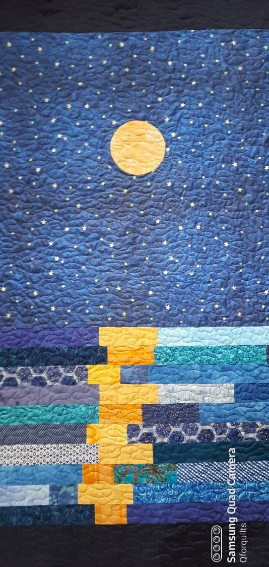 Stary Night Quilt Van Gogh Inspired Art Star Quilt Quilted | Etsy