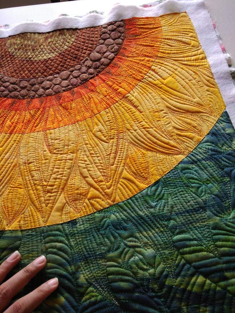Sunflower Art Quilt. Wall Hanging. Wall Art Quilt. - Etsy