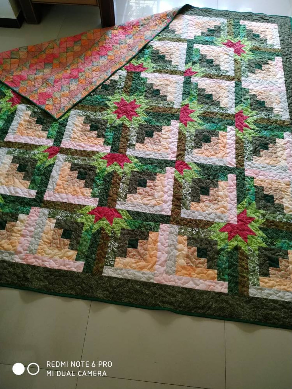 Christmas Quilt King Size Quilt Patchwork Quilt Handmade | Etsy