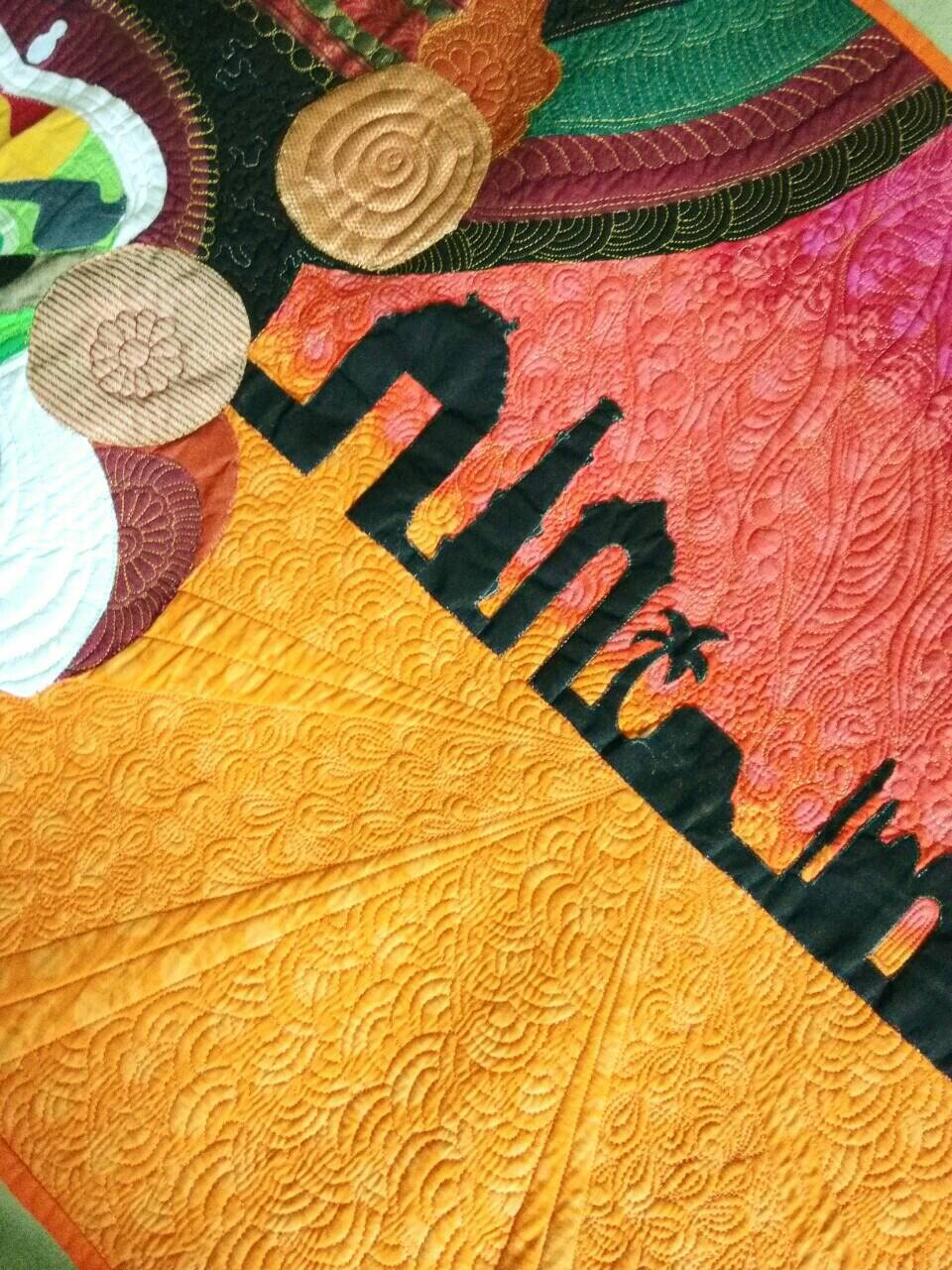 Wall art quilt Colors of India kathakali quilt Christmas | Etsy