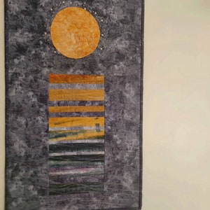 Lunar Wall Art, Moon Reflection Art, Moon Wall Quilt, Art Tapestry ...