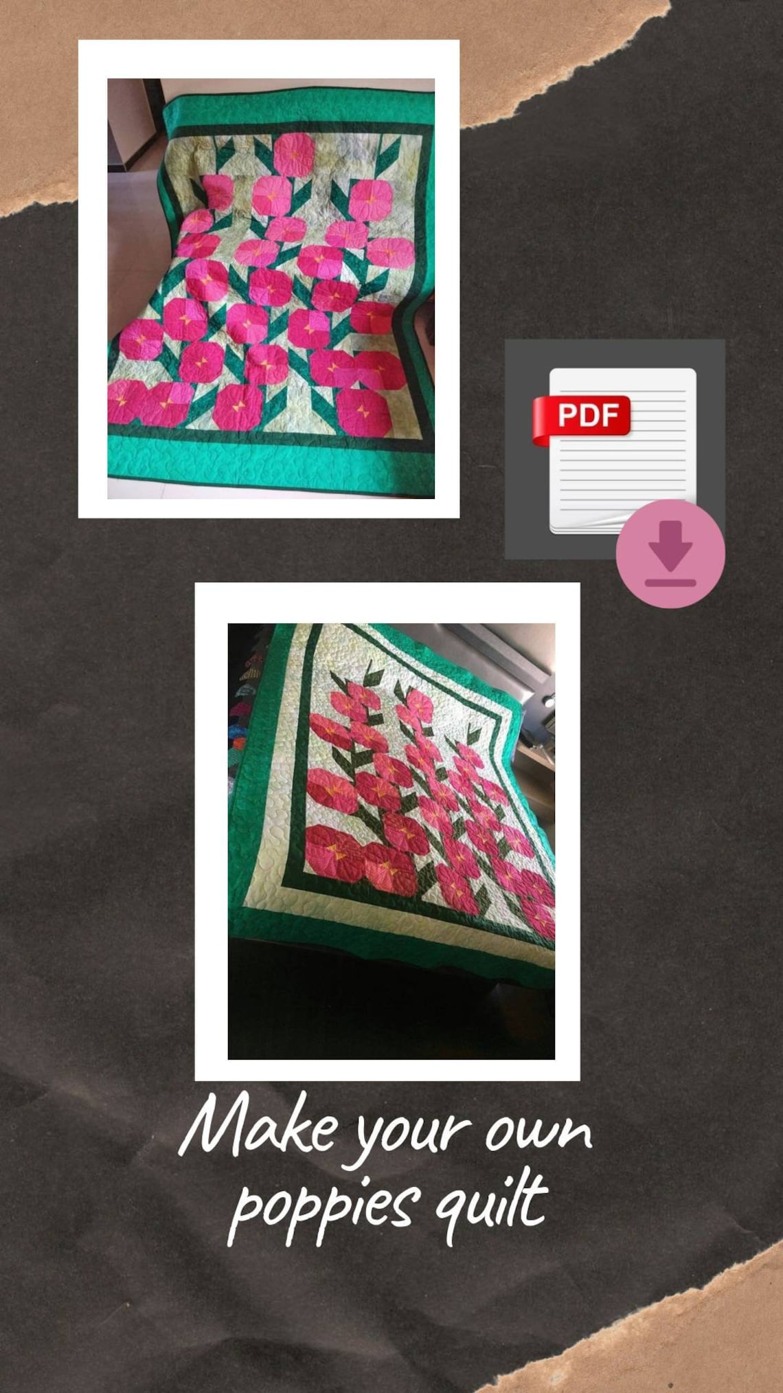 Poppies Quilt Pattern - Etsy