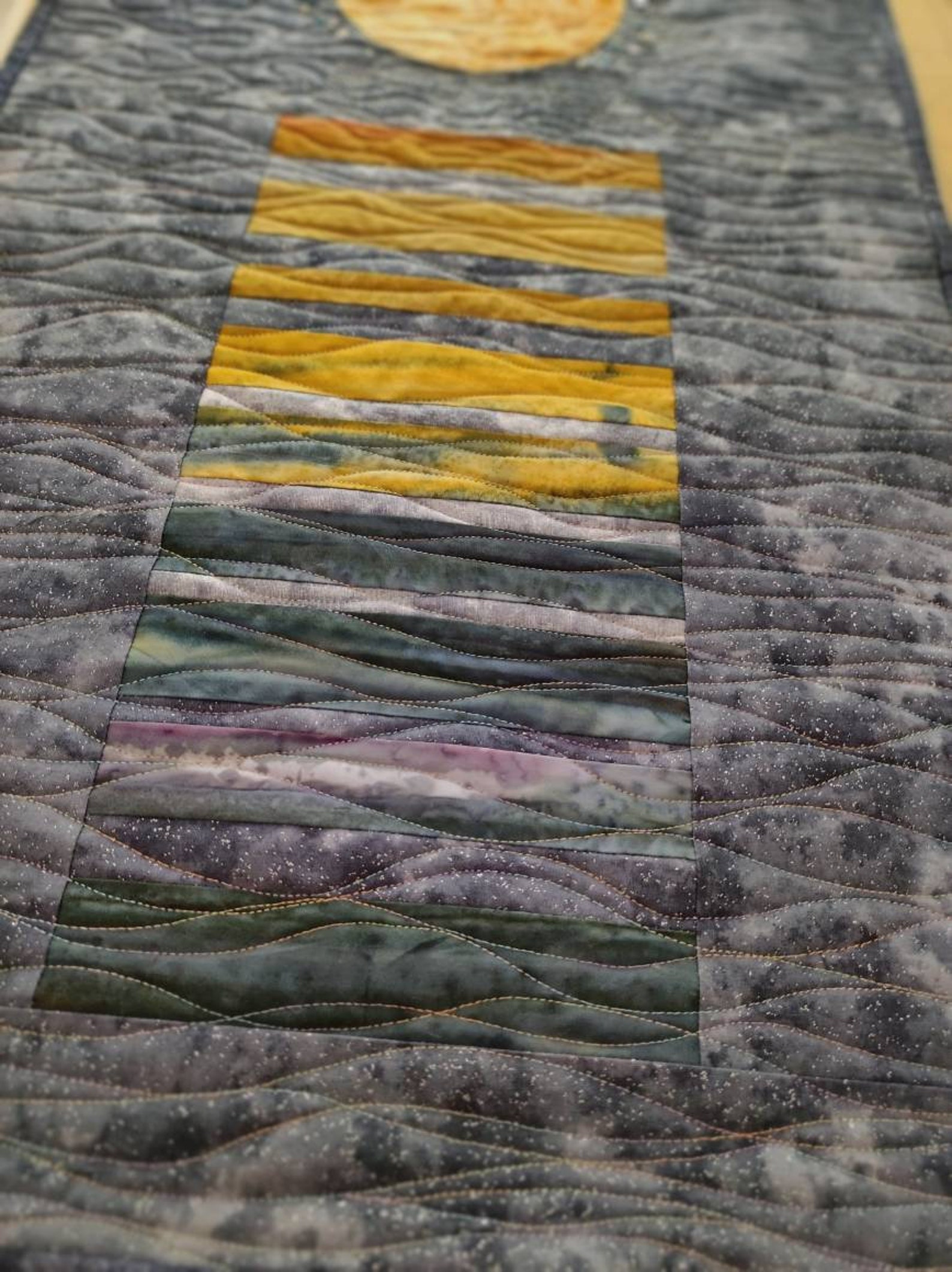 Lunar Wall Art, Moon Reflection Art, Moon Wall Quilt, Art Tapestry ...