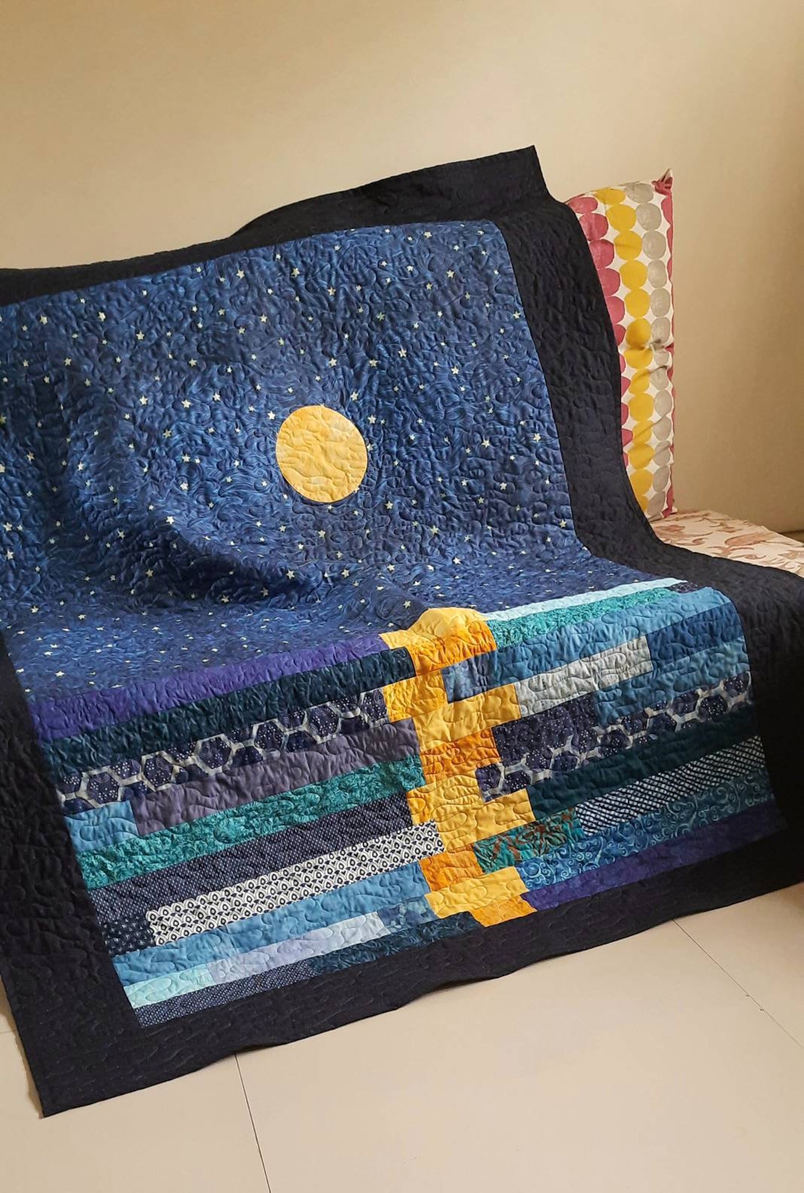 Stary Night Quilt Van Gogh Inspired Art Star Quilt Quilted - Etsy Canada