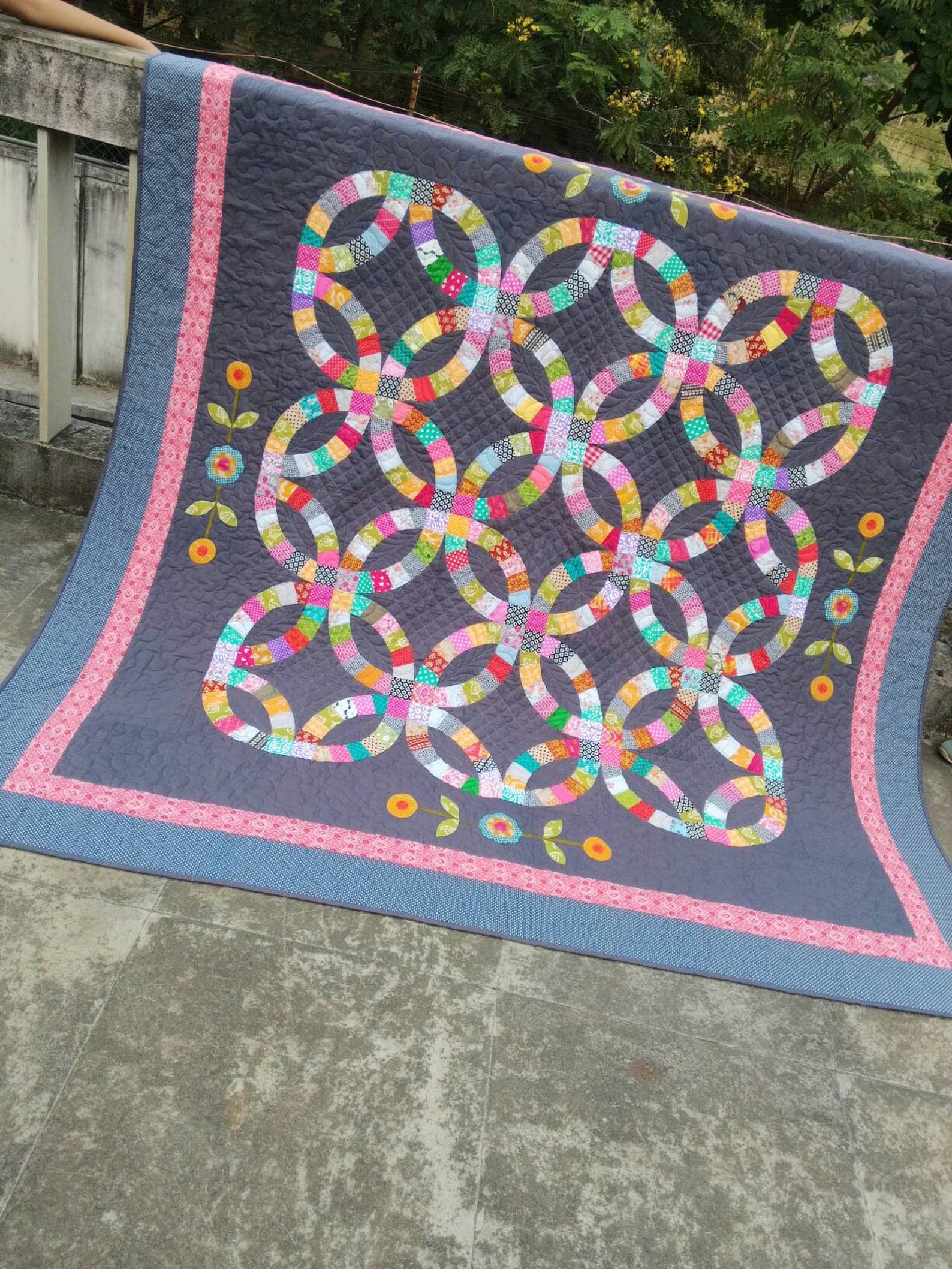 Wedding Ring Quilt / Wedding Gift / Homemade Quilt / Queen - Etsy