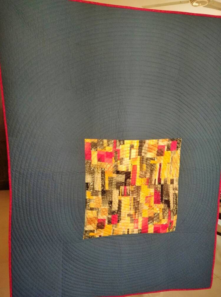 Modern Throw Quilt Gray Quilt Gold Quilt Couch Throw - Etsy