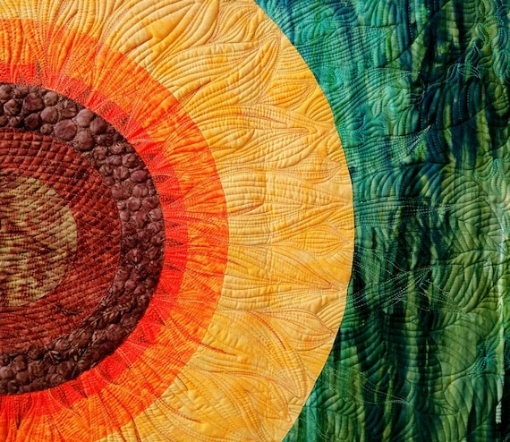 Sunflower Art Quilt. Wall Hanging. Wall Art Quilt. - Etsy