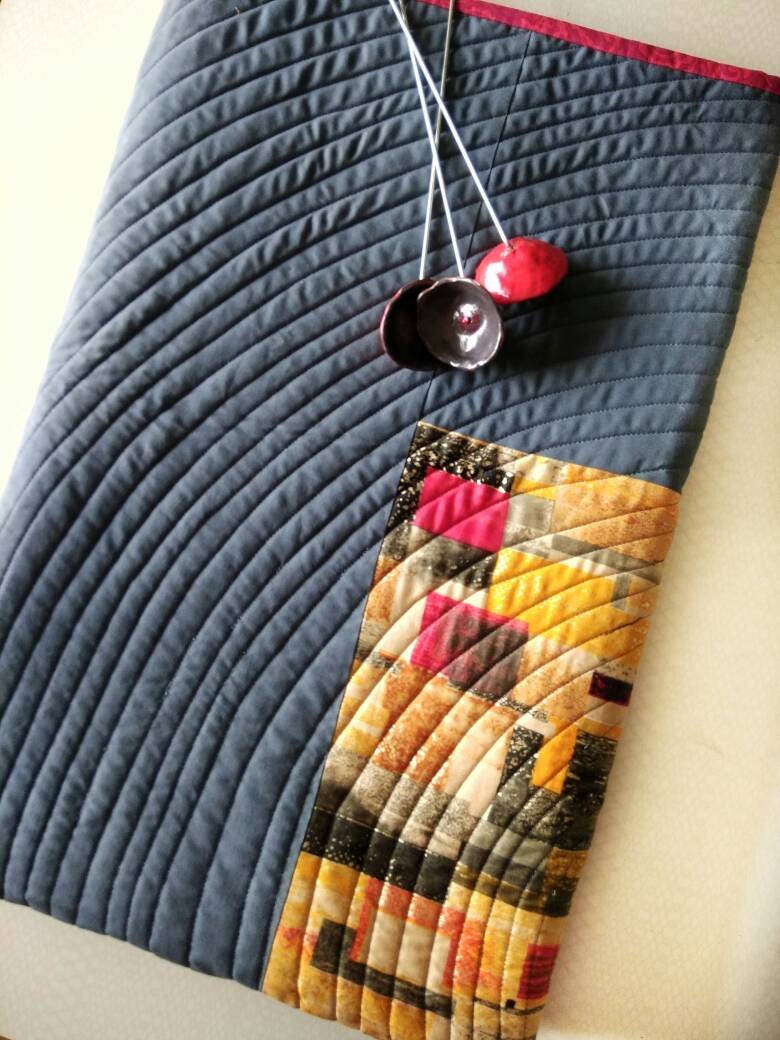 Modern Throw Quilt Gray Quilt Gold Quilt Couch Throw - Etsy