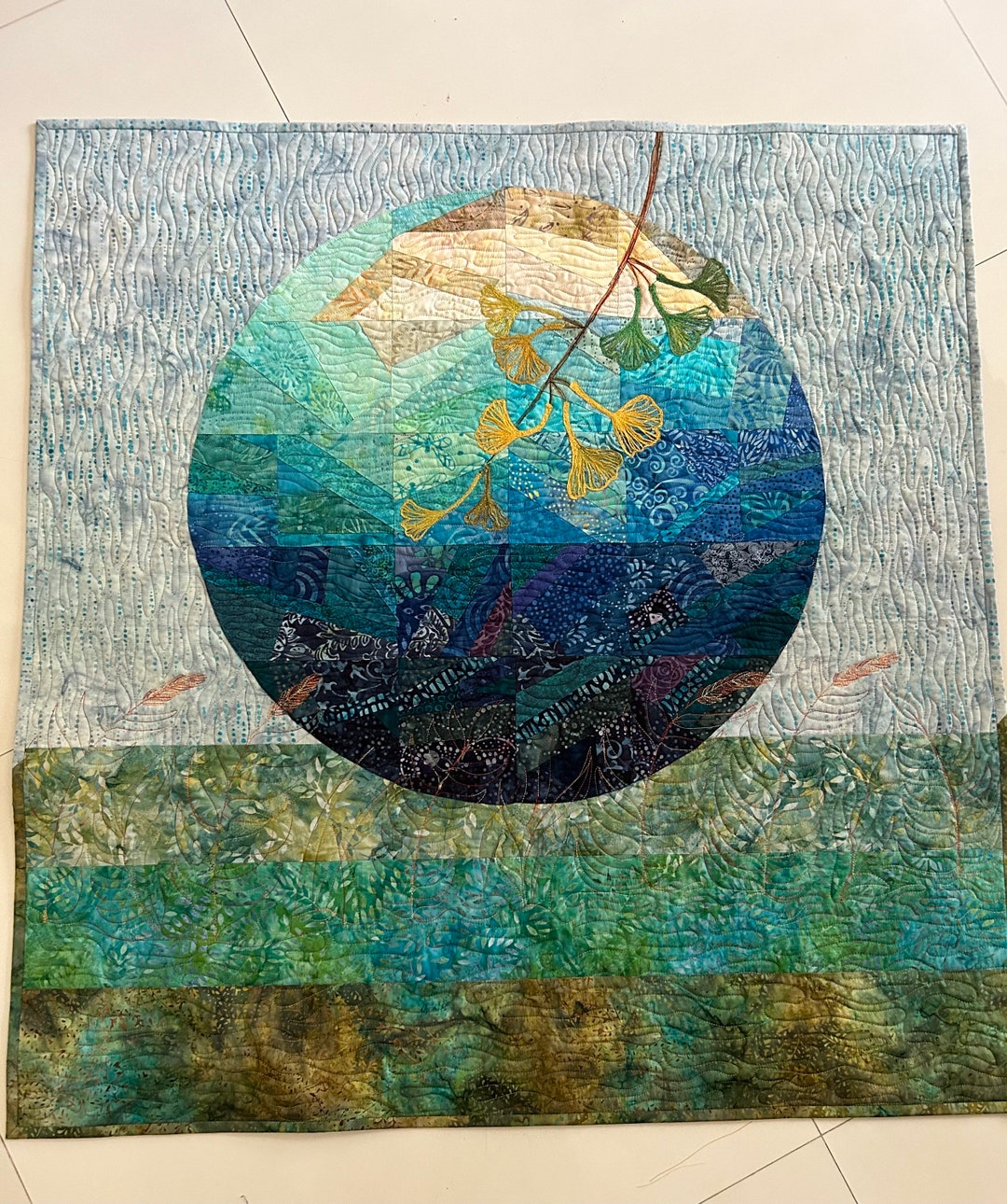 Original Abstract Art Quilt. Celestic Art. Contemporary Textile Art ...