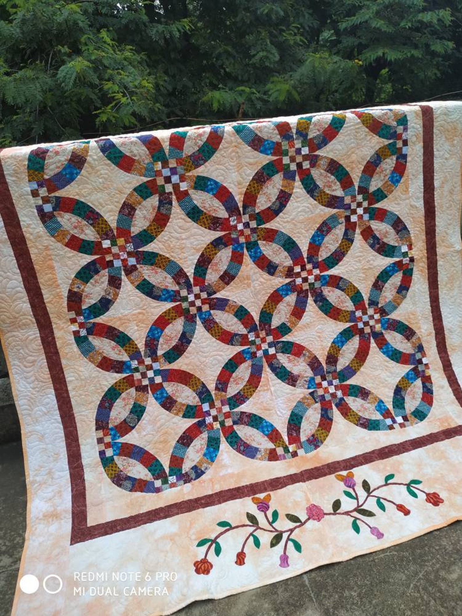 Double Wedding Ring Anniversary Gift Wedding Gift Queen - Etsy