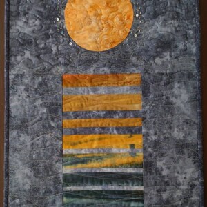 Lunar Wall Art, Moon Reflection Art, Moon Wall Quilt, Art Tapestry ...