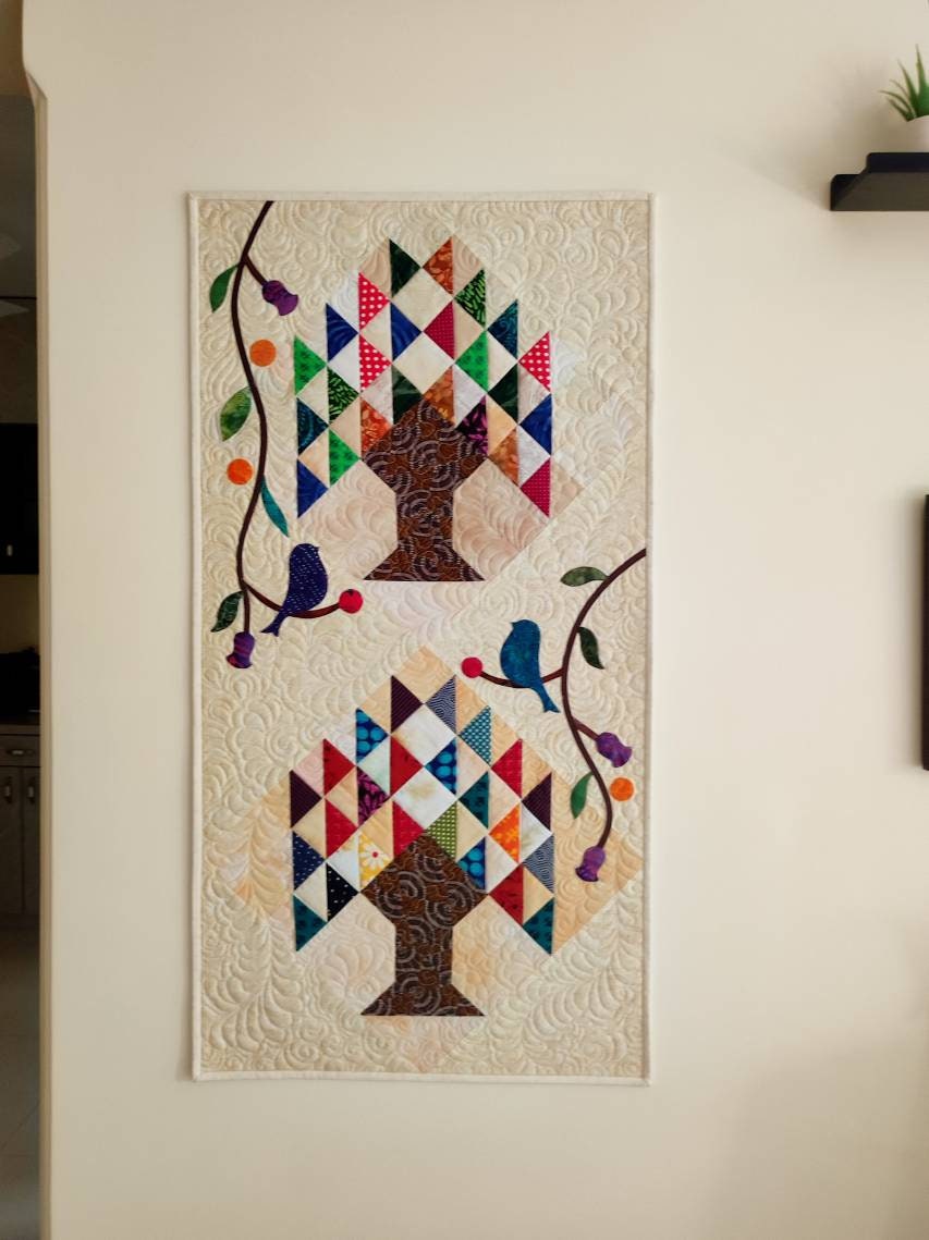 Tree of Life Art, Wall Art Quilt, Tree Quilt, House Warming Gift ...