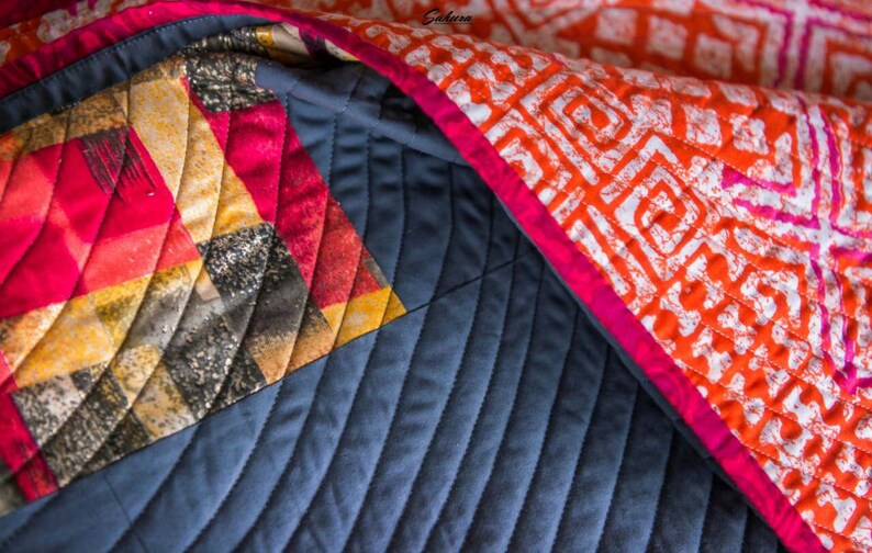 Modern Throw Quilt Gray Quilt Gold Quilt Couch Throw - Etsy