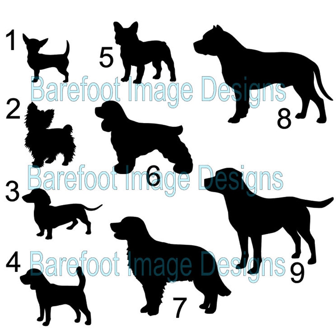 Pawsitively Yours: Custom Dog Vinyl Decal Tailored Breed, Color, and ...