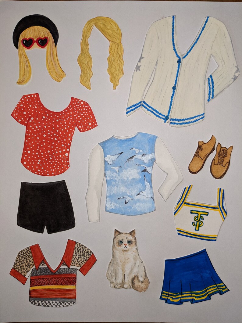 Taylor Swift paper Doll Magnet - Etsy