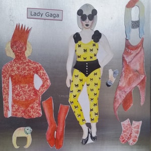 Lady Gaga paper Doll Magnet - Etsy