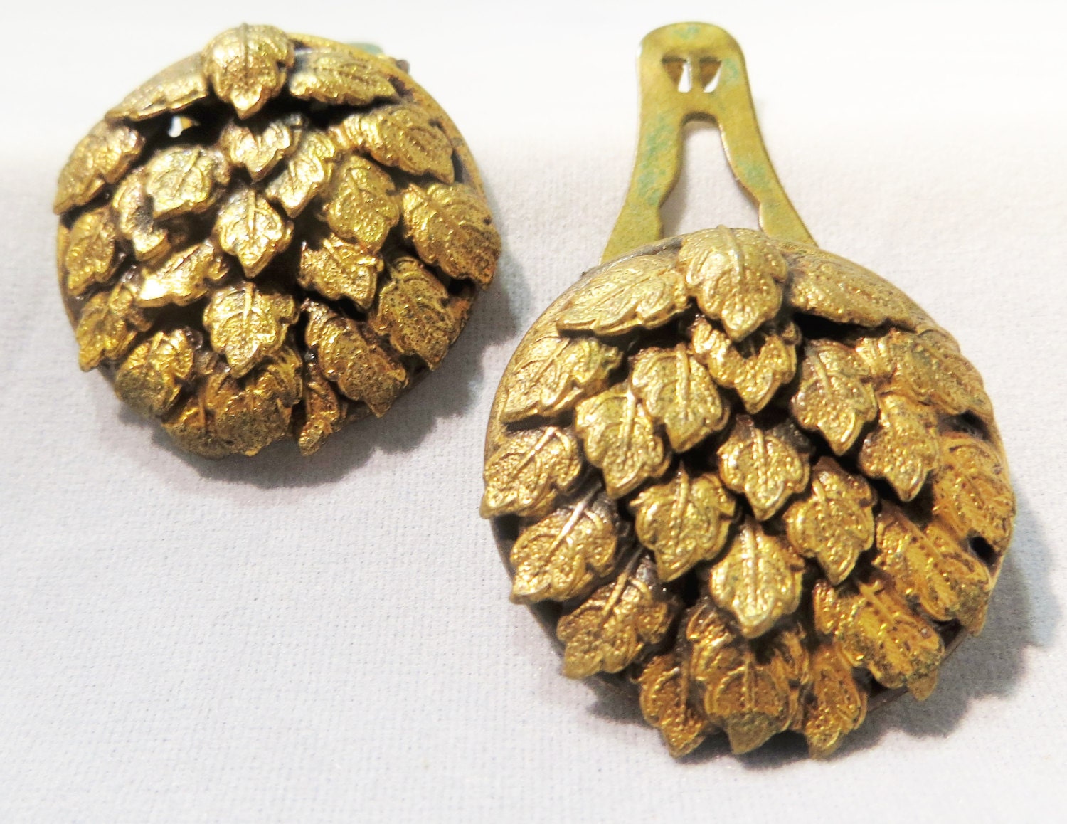 Antique Vintage Victorian Fur Dress Shoe Clip Clips Matching Pair Rare ...