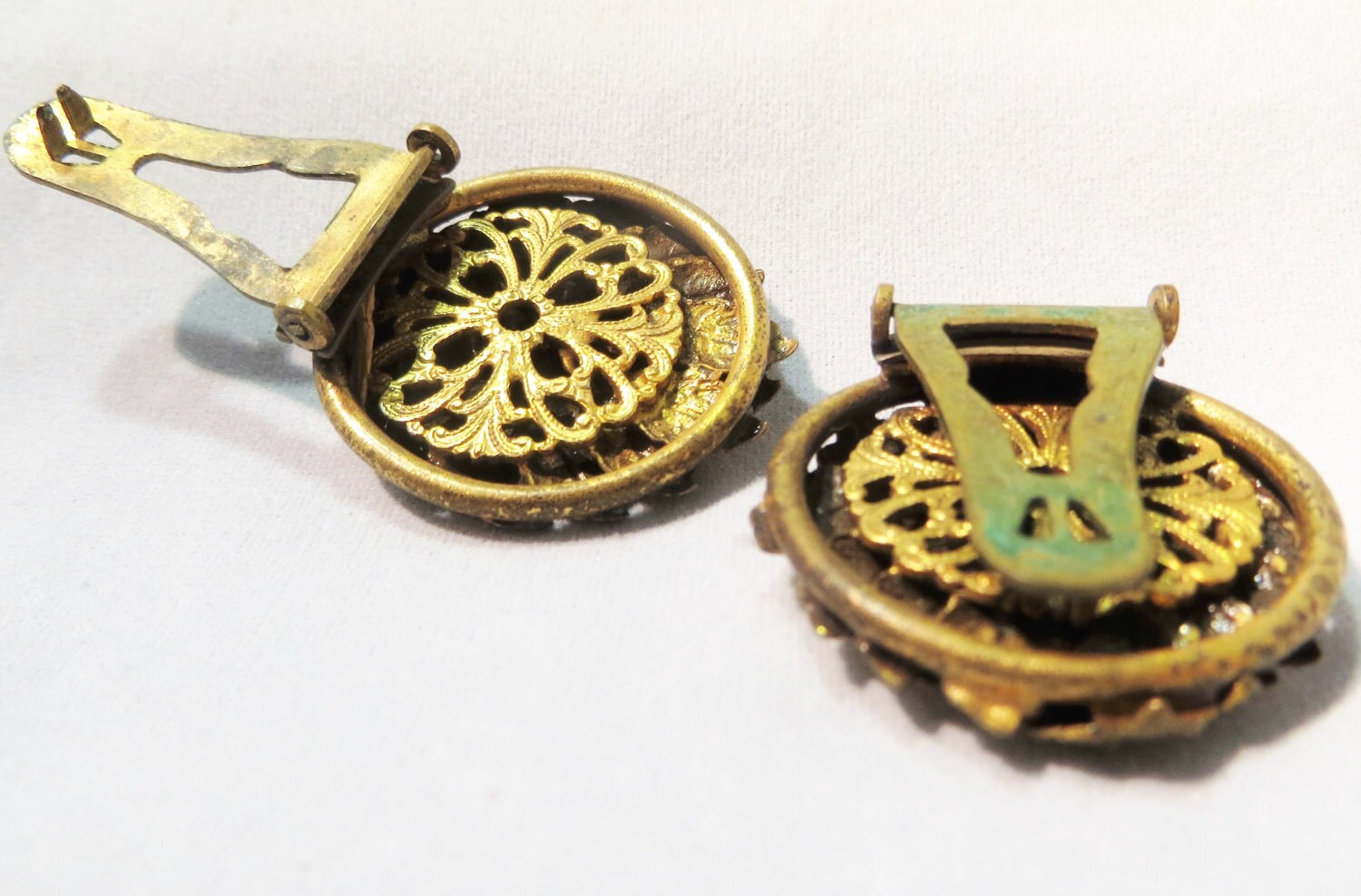 Antique Vintage Victorian Fur Dress Shoe Clip Clips Matching Pair Rare ...