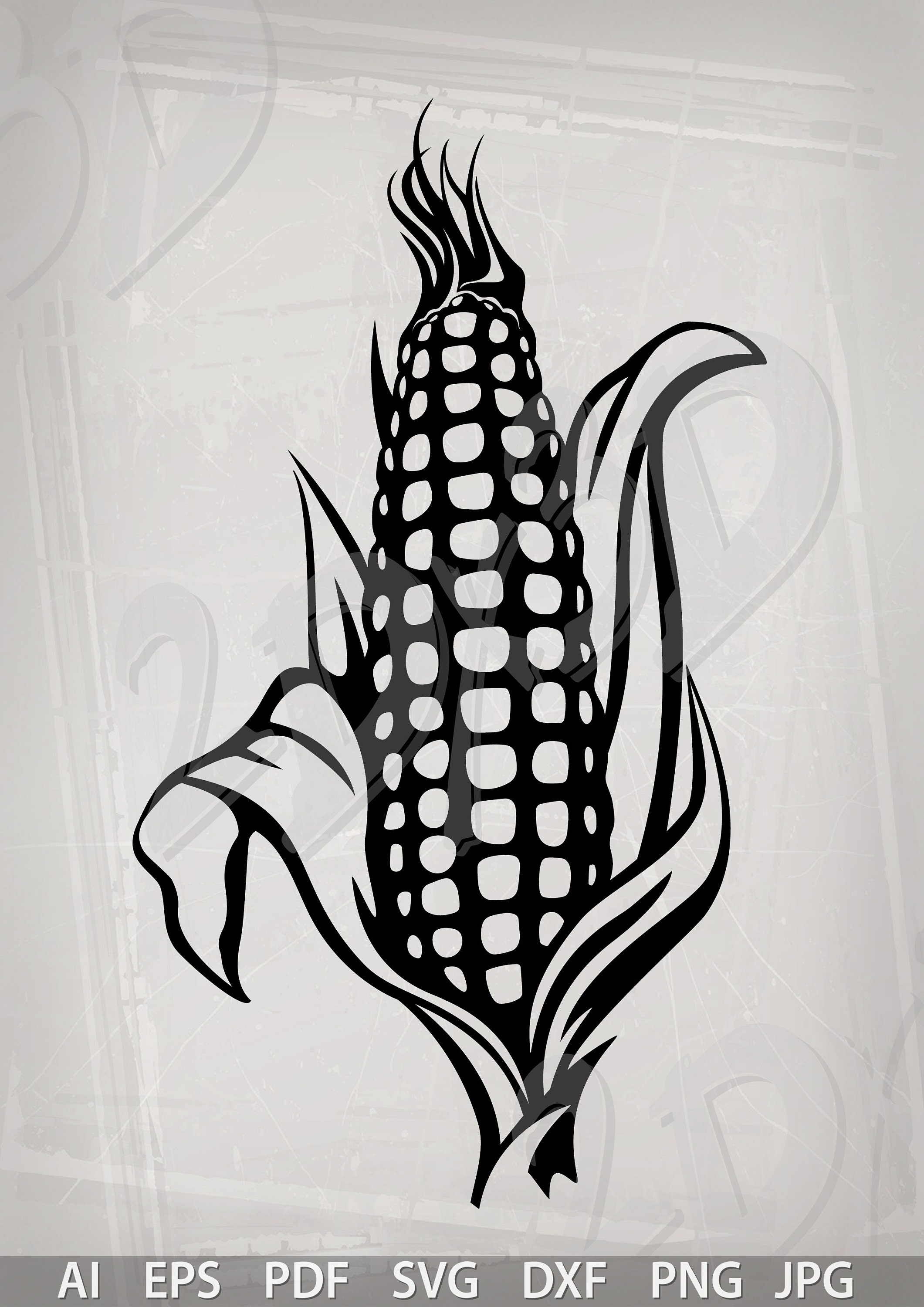 Vector CORN PDF SVG Ai Eps Dxf Png Jpg Download Files - Etsy