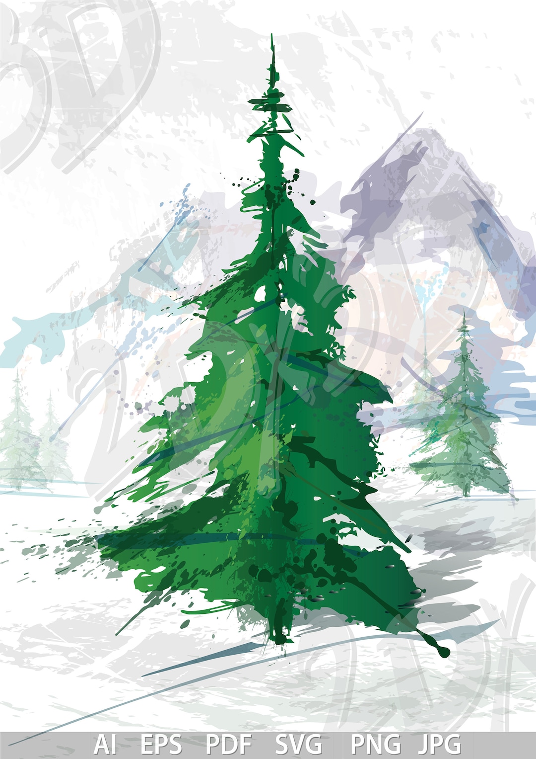Vector CONIFER TREE, Printable Computer Work, Download, Digital Image ...