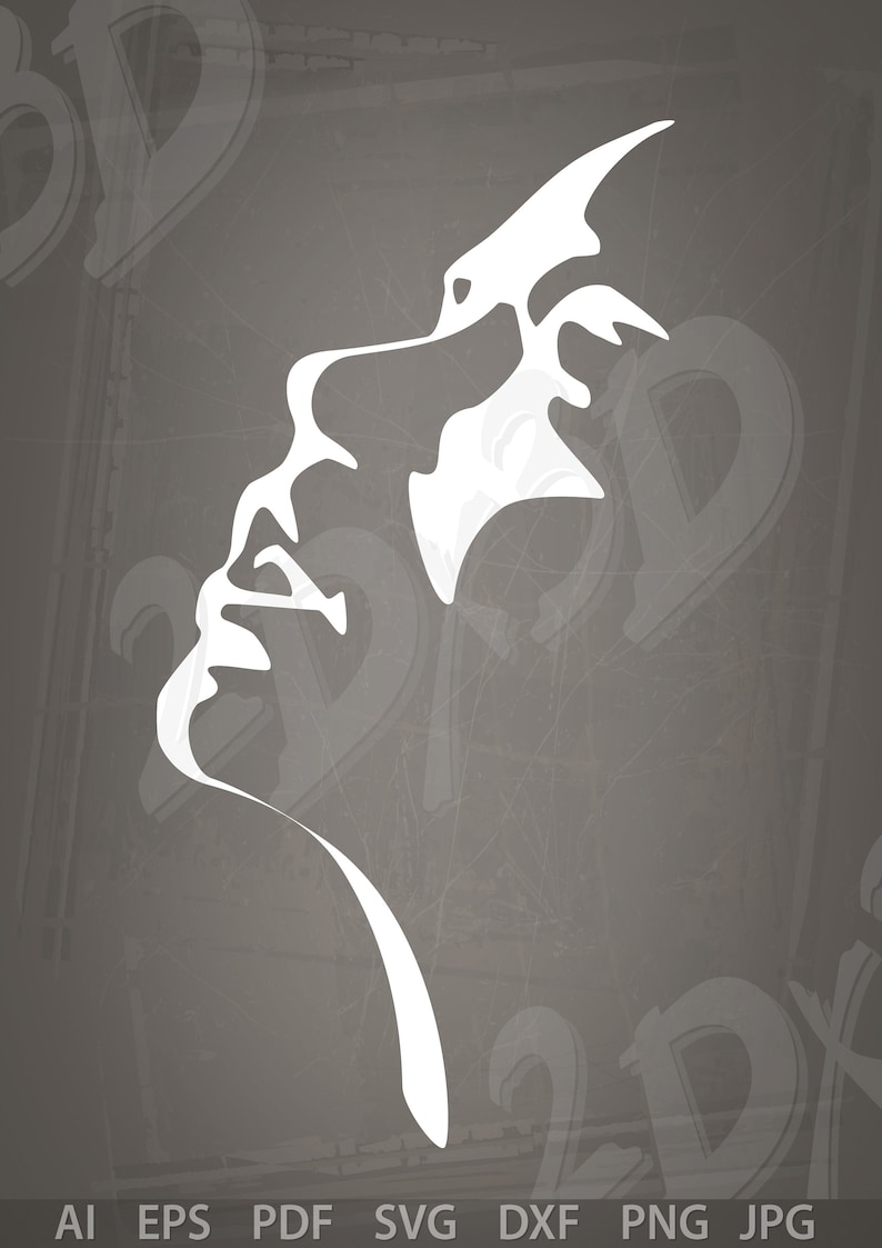 Vector FACE in White Ai Eps Pdf Svg Pdf Jpg Download - Etsy