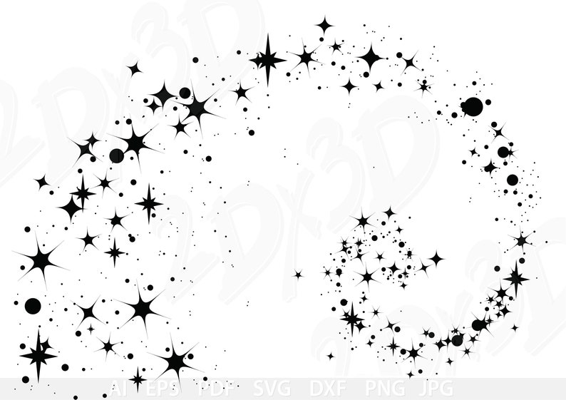 Vector SPACE Fibonacci Spiral AI Eps Png Svg Pdf Jpg - Etsy