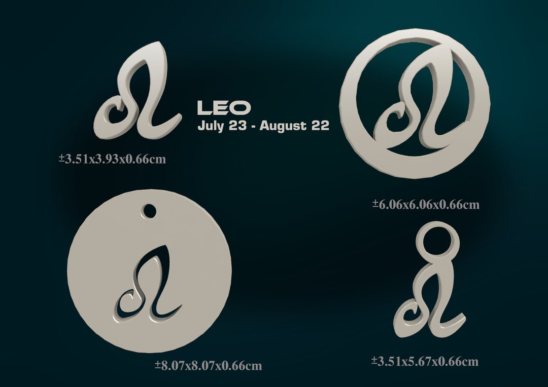 ZODIAC Leo, 3d STL Model for CNC Router Carving Machine, 3d Printer ...