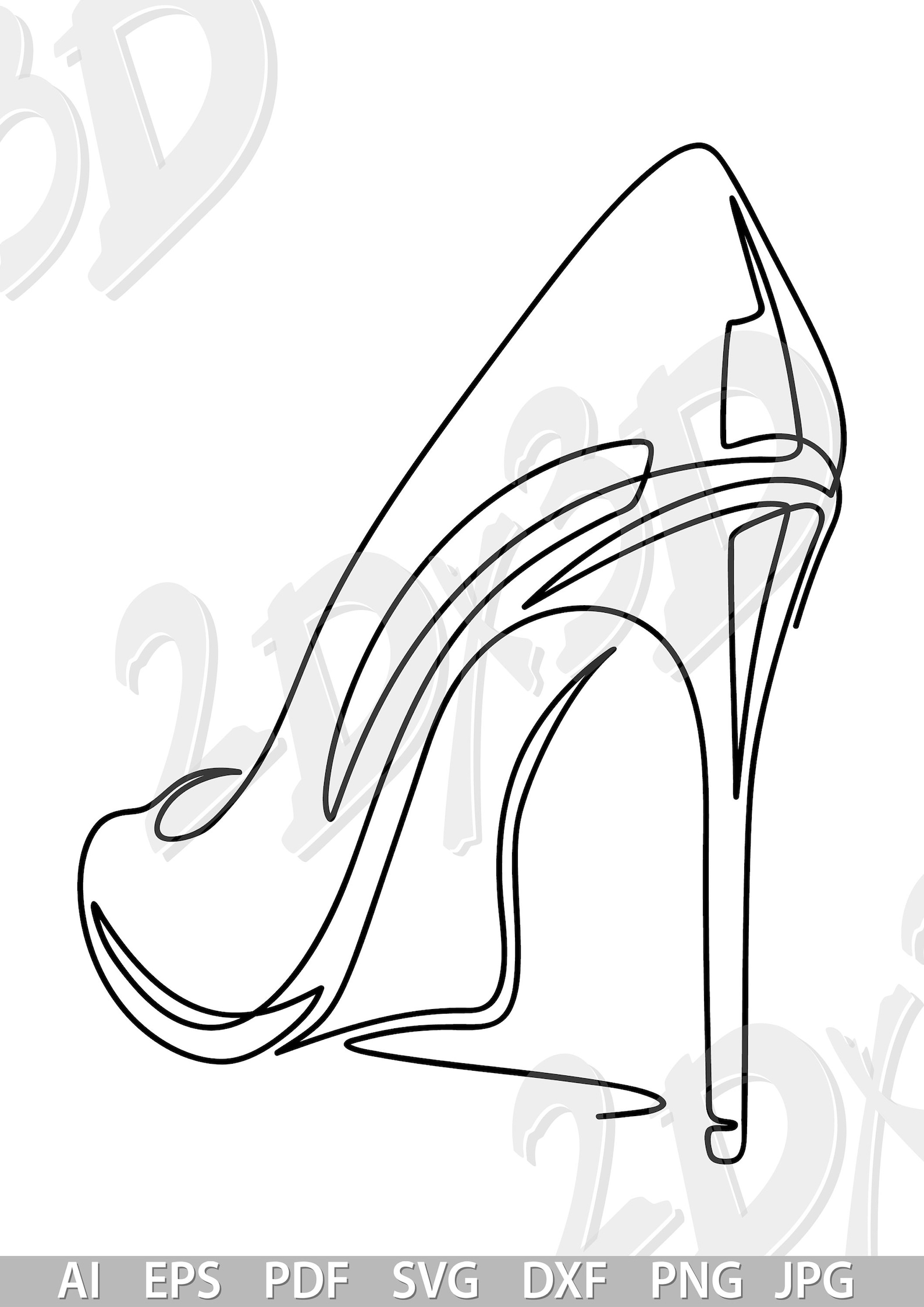 Vector LUXURY SHOE LINE Ai Eps Pdf Svg Dxf Png Jpg - Etsy