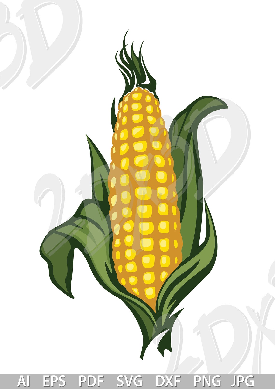 Vector CORN Colored PDF SVG Ai Eps Dxf Png Jpg Download - Etsy