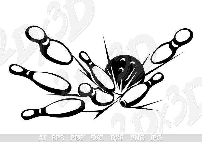 Vector BOWLING SVG Ai Eps Png Pdf Jpg Download Digital | Etsy