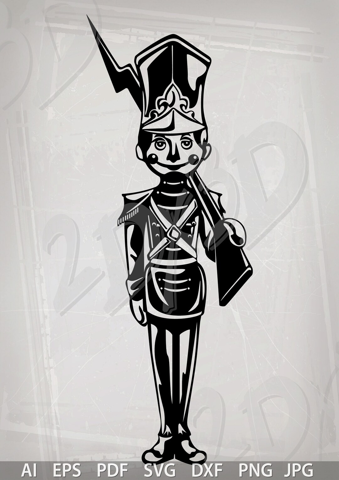 Vector TOY SOLDIER Nutcracker Ai Eps Png Pdf SVG Dxf - Etsy