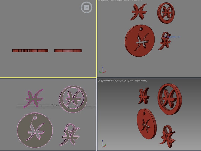ZODIAC Pisces 3d STL Models for CNC Router Carving Machine | Etsy