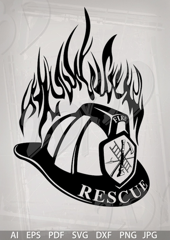 Vector FIREMAN HAT Fighter Fire AI Eps Pdf Jpg Svg Png - Etsy