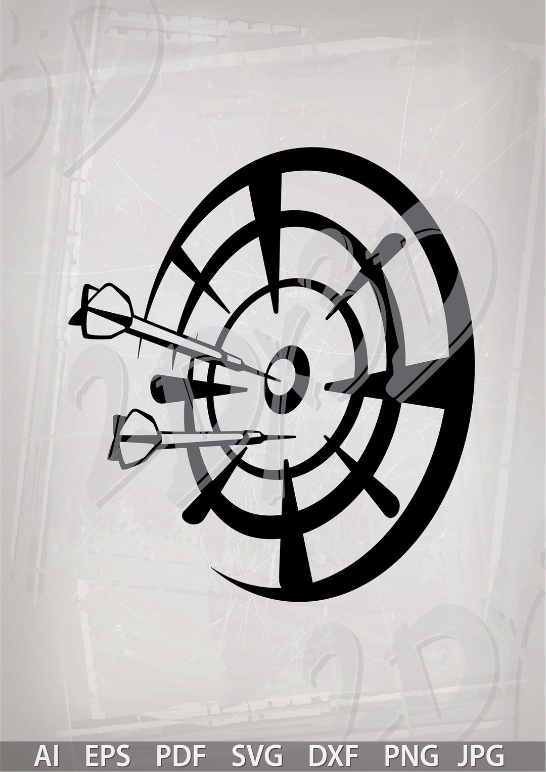 Vector DARTS TARGET, SVG, Ai, Eps, Png, Pdf, Jpg Download, Digital Image, Graphical Image, It's ...