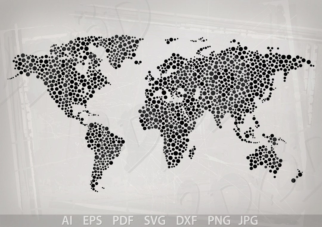 Vector EARTH From Dots, Map, Download, Models Library, AI, Eps, Pdf ...