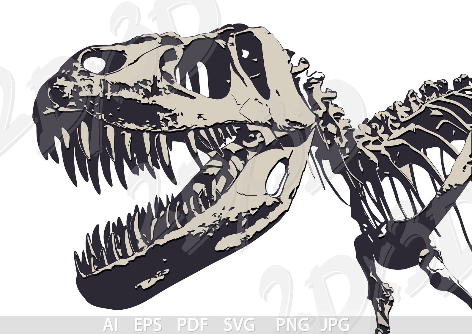 Vector T-REX SVG ai eps png pdf jpg Download files | Etsy