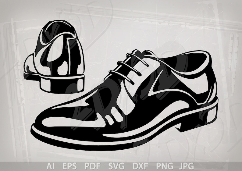 Vector LUXURY MAN SHOES Ai Eps Pdf Svg Dxf Png Jpg Download Digital ...
