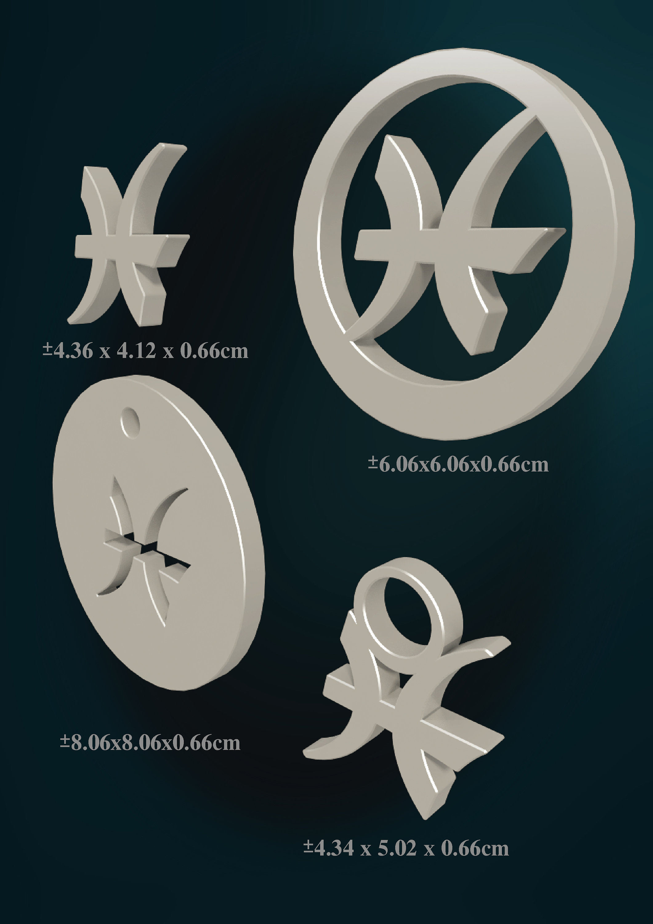 ZODIAC Pisces 3d STL Models for CNC Router Carving Machine | Etsy