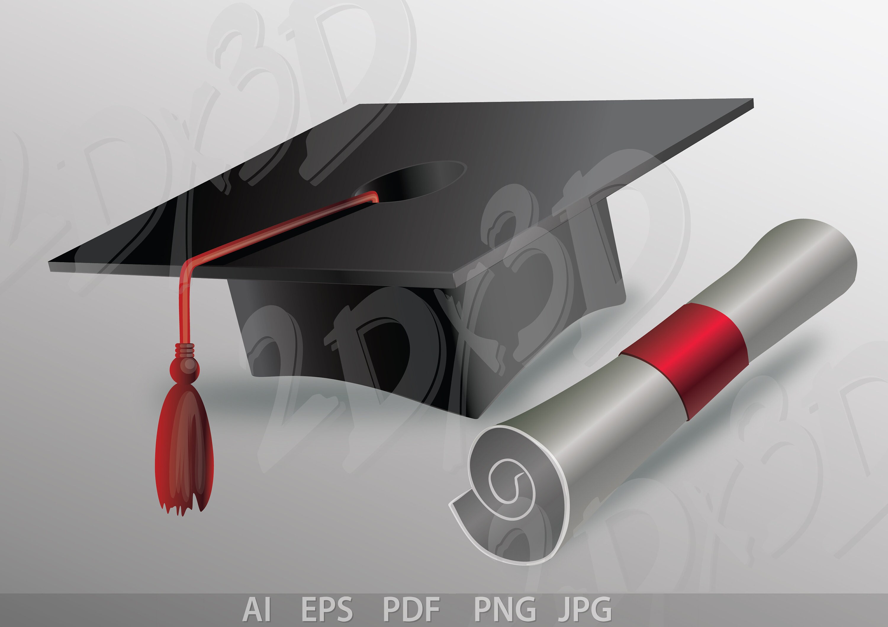 Vector GRADUATION HAT, Download, Digital Image, Graphical Image, AI ...