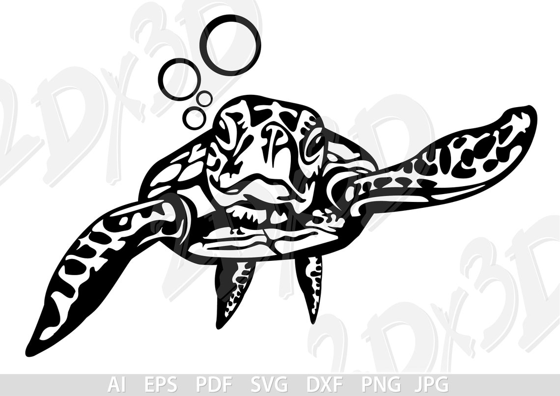 Vector TURTLE SVG AI Eps Pdf Png Jpg Drawing Download Files - Etsy