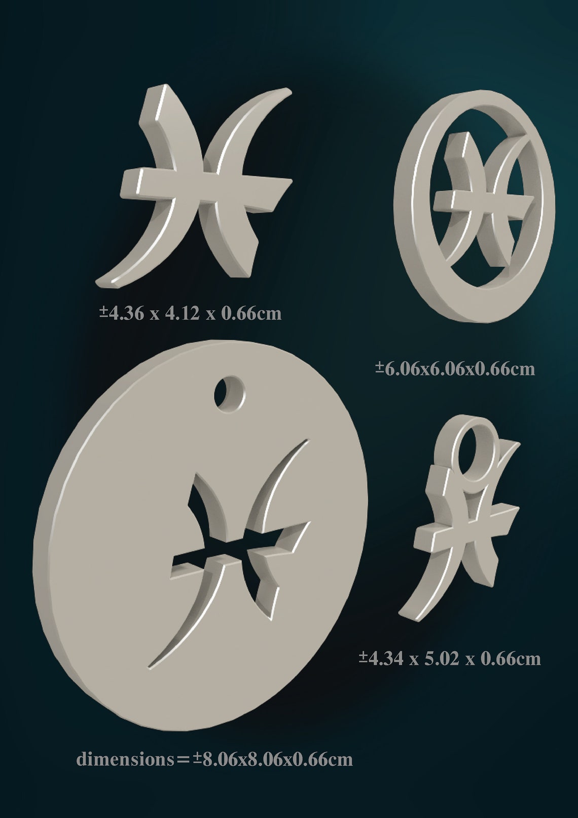 ZODIAC Pisces 3d STL Models for CNC Router Carving Machine | Etsy