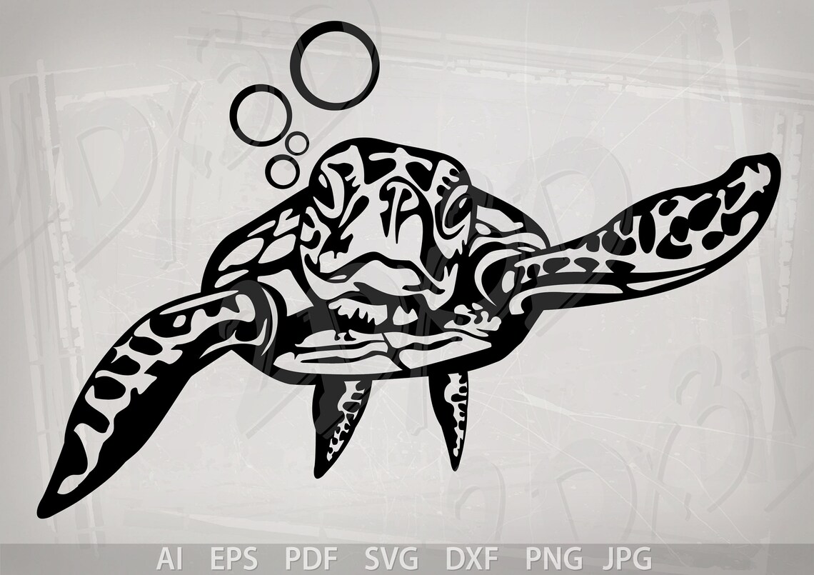 Vector TURTLE SVG AI Eps Pdf Png Jpg Drawing Download Files - Etsy
