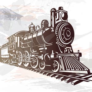 Vector VINTAGE TRAIN Ai Eps Png Pdf Svg Jpg Download | Etsy Canada