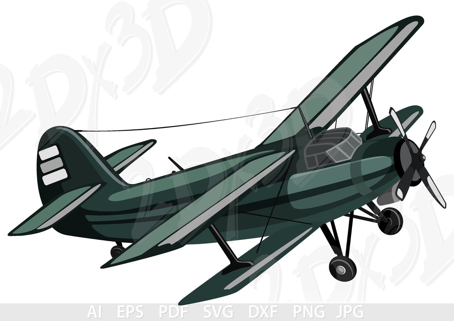Vector VINTAGE AIRPLAN Svg AI Eps Pdf Png Dxf Jpg | Etsy