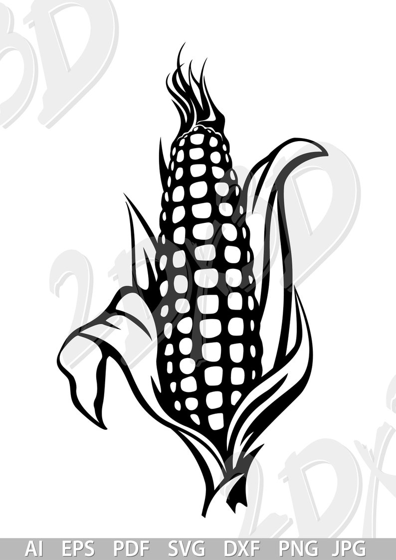Vector CORN PDF SVG Ai Eps Dxf Png Jpg Download Files - Etsy